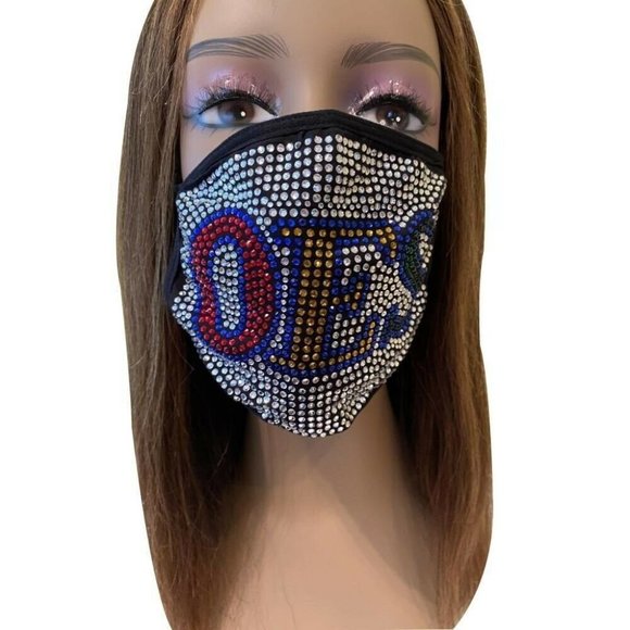 Accessories | Oes Order Of The Eastern Star Bling Face Mask Clr | Poshmark